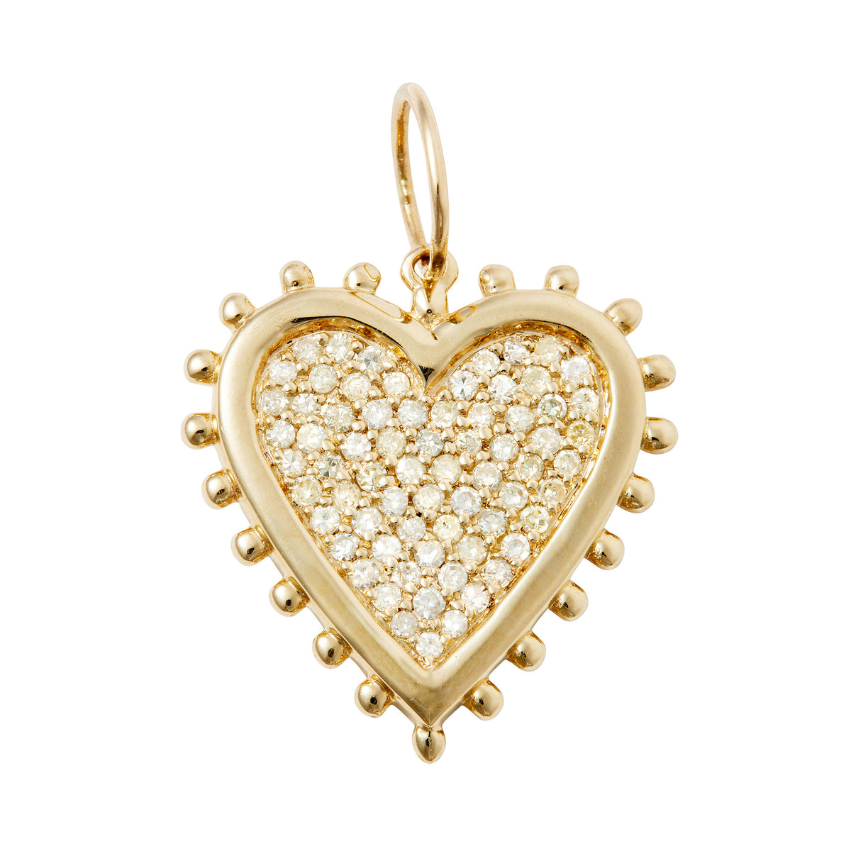 Pavé Diamond Heart Charm | Brave Daughters