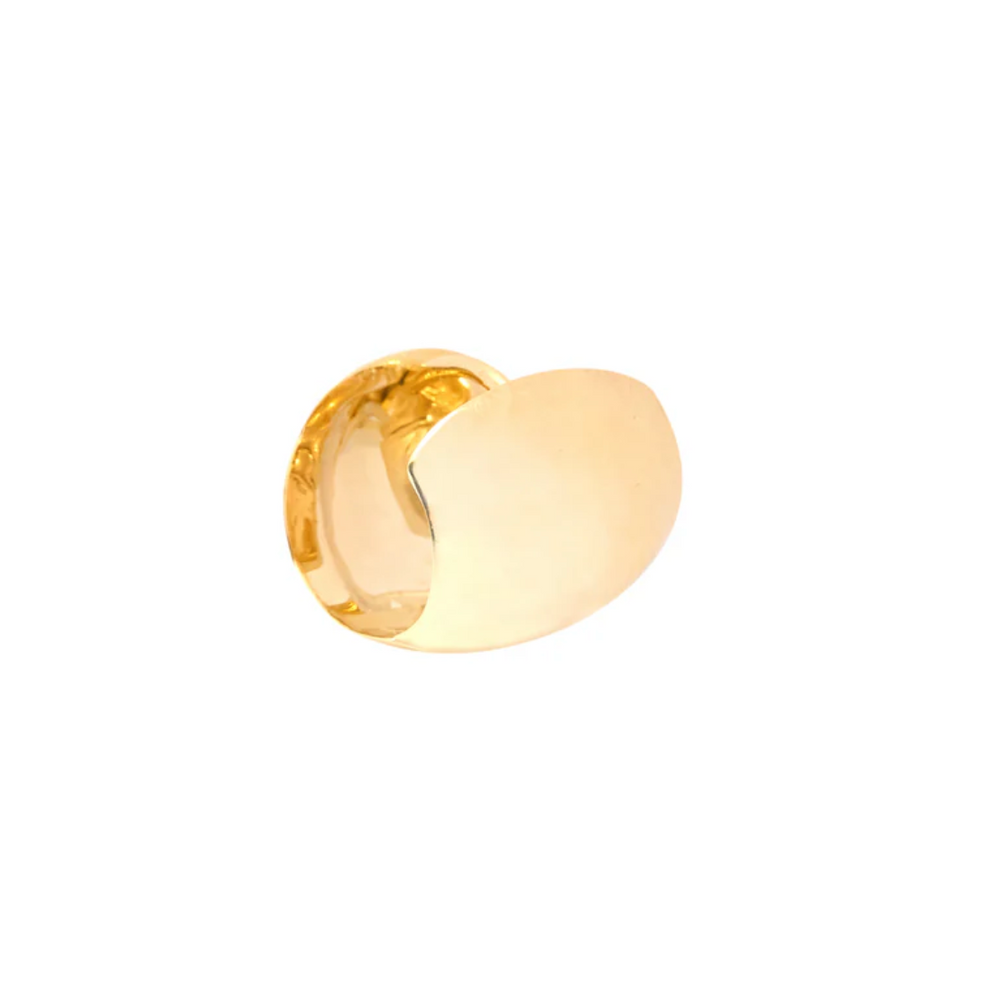 Bold Barrel Hinge Hoop in Gold | Brave Daughters