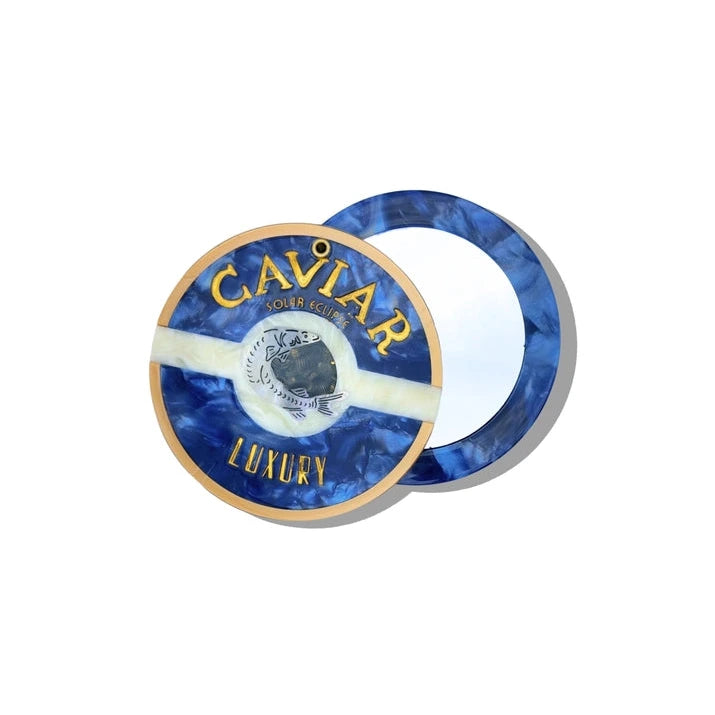 Hand-Painted Caviar Compact Mirror | Brave Daughters