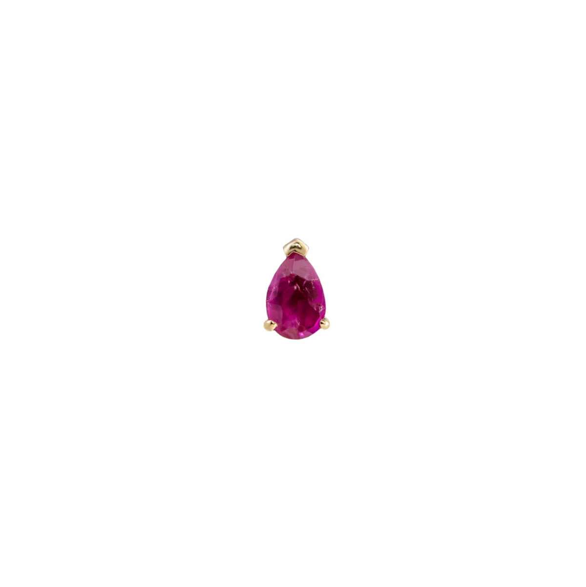 Mini Claw Set Pear Ruby Stud | Brave Daughters