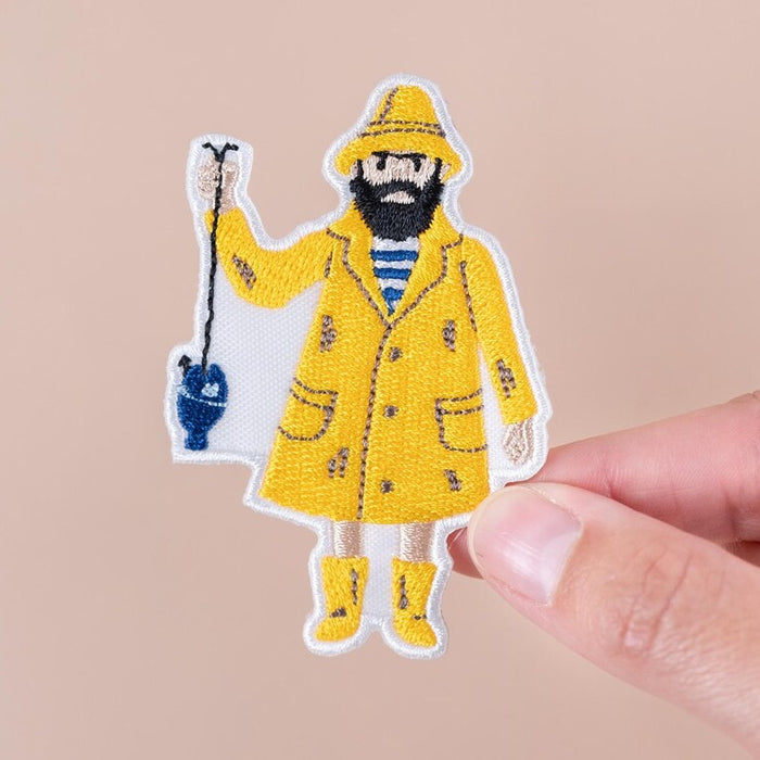 Old Salt Fisherman Iron-On Patch | Brave Daughters